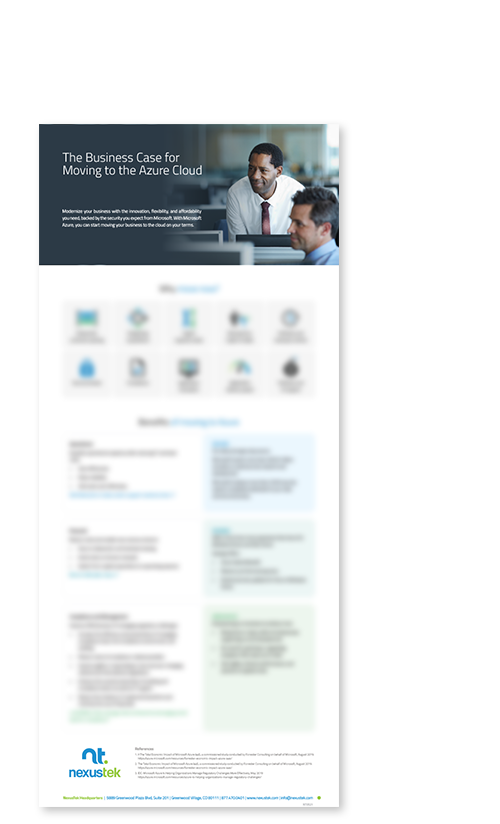 The Business Case for Moving to the Azure Cloud - Infographic